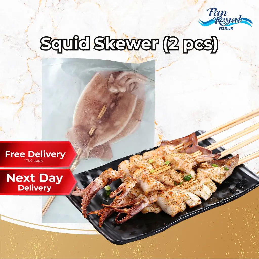 Squid Skewers - PAN ROYAL Frozen Squid Skewer 2 Pcs – Pan Ocean ...