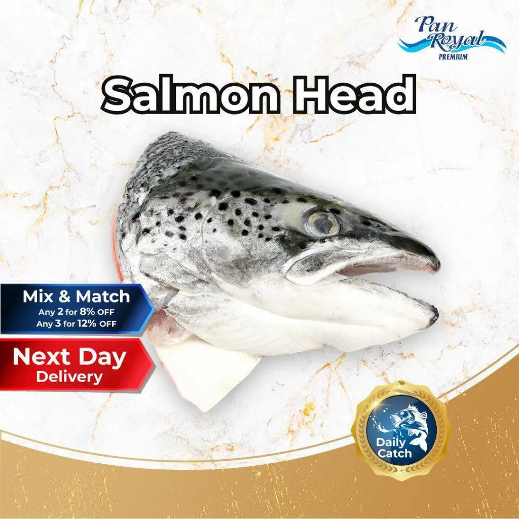 [PAN ROYAL] Fresh Frozen Salmon Head (500g +/-) 1 Whole Head – Pan ...