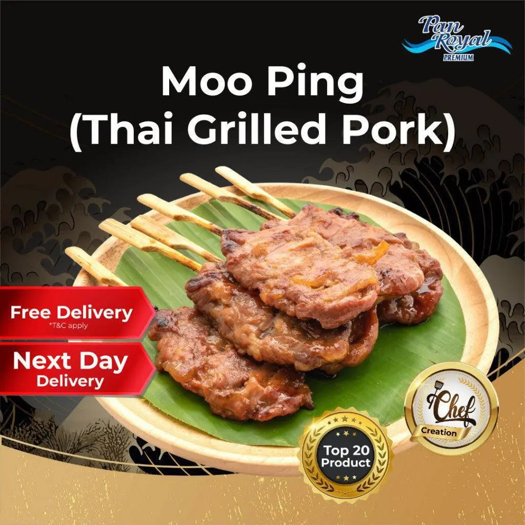 [PAN ROYAL] Frozen Moo Ping (Thai Grilled Pork) 10 sticks – Pan Ocean Singapore - Sea Through Us