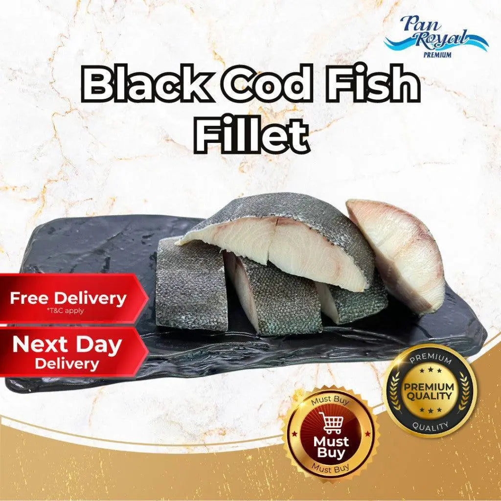 Cod Fish - Premium Frozen USA Black Cod Fish Fillet 500g – Pan Ocean ...